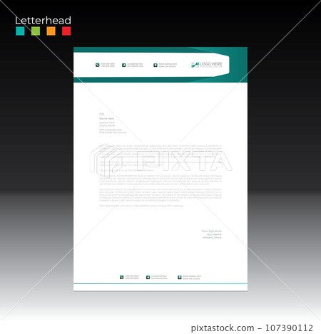 letterhead design for any best use - Stock Illustration [107390112] - PIXTA