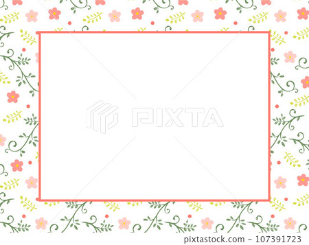 Cute frame background illustration with natural... - Stock Illustration ...