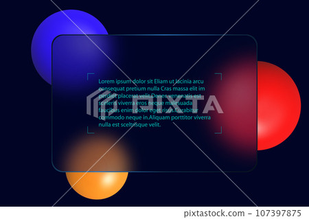 Glass morphism. Glass rectangle made of... - Stock Illustration ...