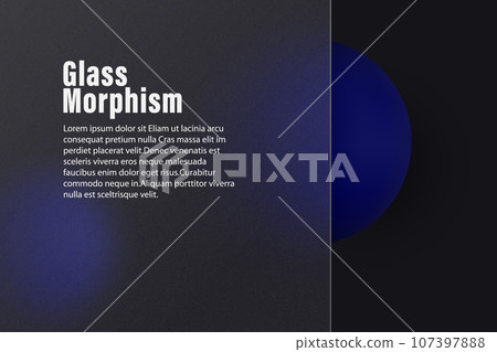 Glass morphism effect. Dark blue gradient... - Stock Illustration ...