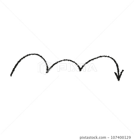 Doodle emphasis arrow icon. Design quirky twist...-插圖素材 [107400129 ...