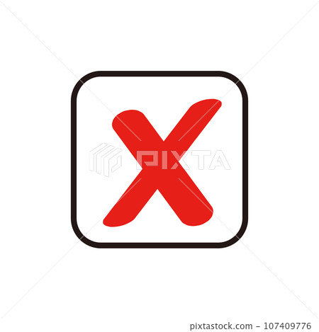 red incorrect mark - Stock Illustration [107409776] - PIXTA