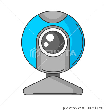 Illustration of web camera. Computer equipment... - Stock Illustration ...