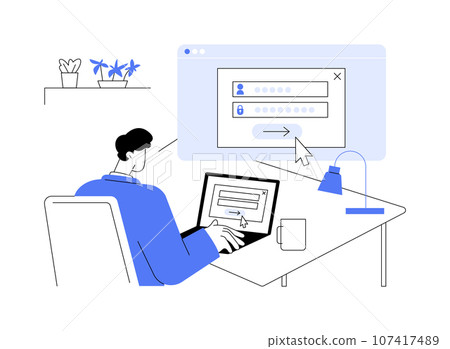 Sign up abstract concept vector illustration. - Stock Illustration ...