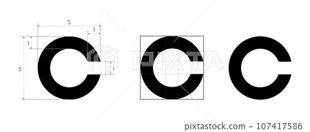 Landolt C Eye Test Chart broken ring medical... - Stock Illustration ...