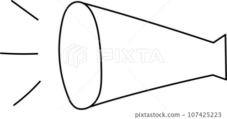 Simple megaphone illustration - Stock Illustration [107425223] - PIXTA