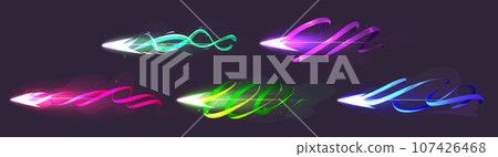 Game arrow with vfx motion and glow effect.-插圖素材 [107426468] - PIXTA圖庫