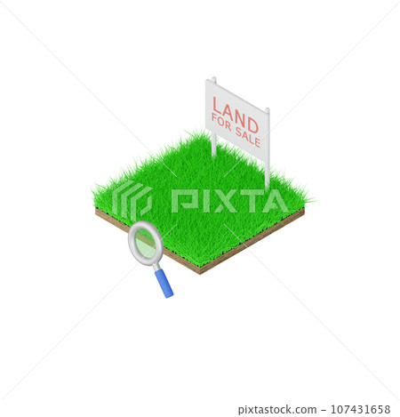 3DCG｜Land for sale, vacant land, idle land,... - Stock Illustration ...