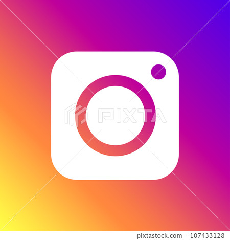 Colorful camera sign in trendy flat style... - Stock Illustration ...