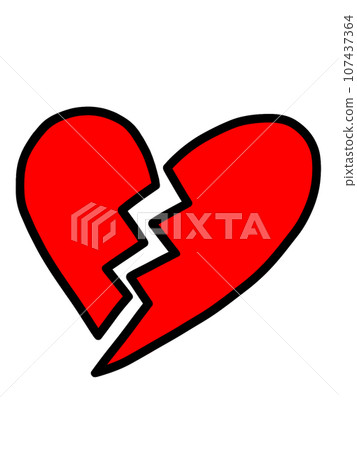 A jagged heart - Stock Illustration [107437364] - PIXTA