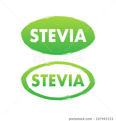 Stevia label. Sugar substitute. 100 natural... - Stock Illustration ...