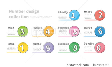Numeric icon set - Stock Illustration [107449968] - PIXTA