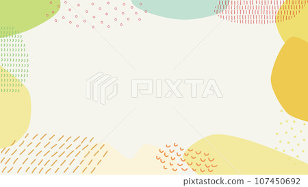 Fresh green color and line drawing frame... - Stock Illustration ...