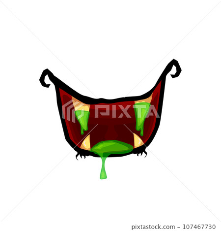 Vector cartoon funny zombie monster open mouth... - Stock Illustration ...