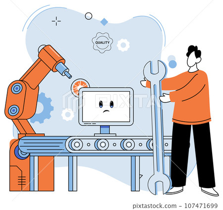 Computer repair services, website maintenance,... - Stock Illustration ...