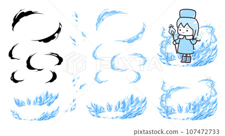 Anyone can get an ice attribute frame if they... - Stock Illustration ...