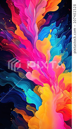 abstract art phone wallpaper illustration vector-插圖素材 [107481528] - PIXTA圖庫