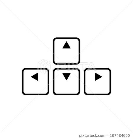 keyboard button icon vector - Stock Illustration [107484690] - PIXTA