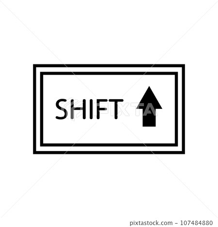 shift key icon vector - Stock Illustration [107484880] - PIXTA