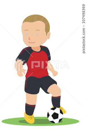 Soccer player trapping the ball - Stock Illustration [107498369] - PIXTA
