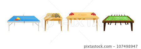 Board Games Playing Field and Tables Vector Set - Stock Illustration ...