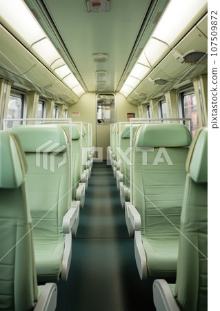 Passenger train interior: comfortable,...-插圖素材 [107509872] - PIXTA圖庫