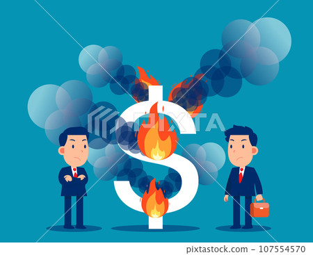 Money to burn until the smoke comes out.... - Stock Illustration ...