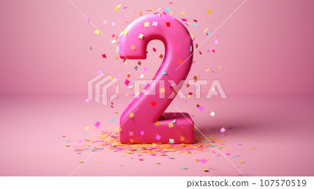 2 Years Anniversary Illustration Background... - Stock Illustration ...