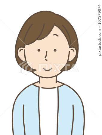 Female simple cute illustration - Stock Illustration [107579074] - PIXTA