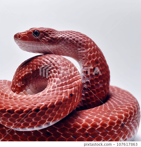 Coiled snake AI image - Stock Illustration [107617863] - PIXTA