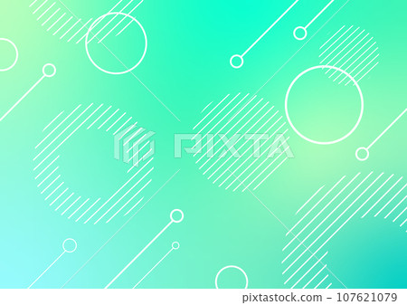 Green Gradient technology cyber circle line... - Stock Illustration ...