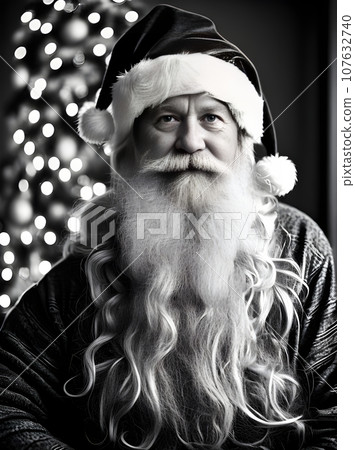 Cozy Santa long shot light black detailed - Stock Illustration ...