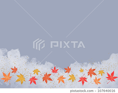 Maple frame blue gray background wallpaper - Stock Illustration ...