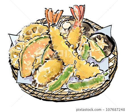 Assorted tempura - Assorted tempura - Stock Illustration [107687248 ...