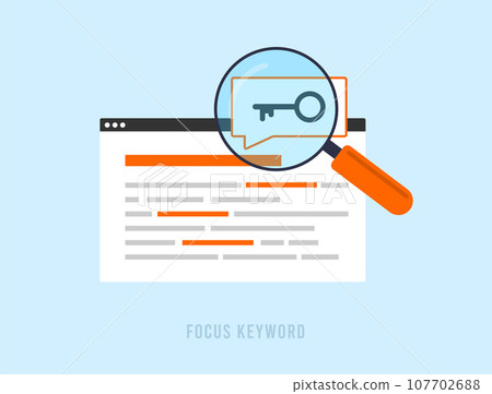 Focus Keyword - target search term for SEO... - Stock Illustration ...