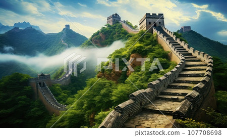 The Great Wall of China ultra realistic...-插圖素材 [107708698] - PIXTA圖庫