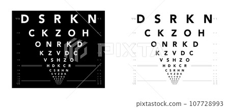 LogMAR chart Eye Test Chart medical... - Stock Illustration [107728993 ...