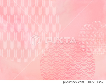 Cute pink Japanese style background - Stock Illustration [107781357 ...