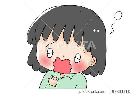 A girl making a deficiency - Stock Illustration [107803118] - PIXTA