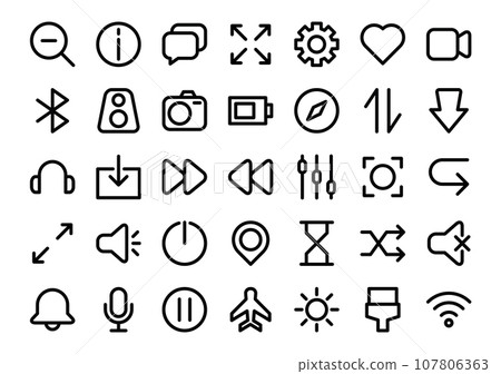 icons, line, pattern - Stock Illustration [107806363] - PIXTA
