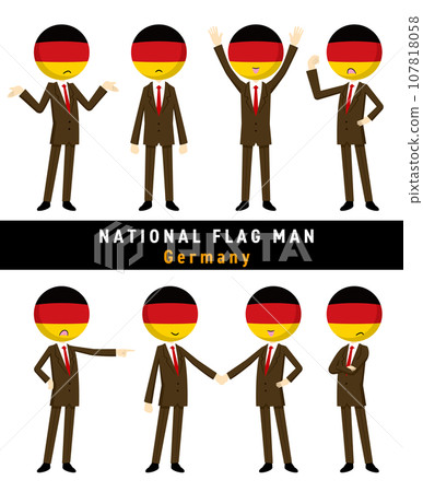 A character set that personifies the German flag - Stock Illustration ...