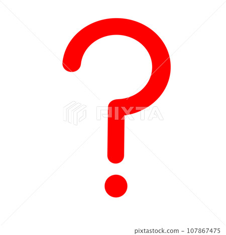 Simple hatena mark icon, red - Stock Illustration [107867475] - PIXTA