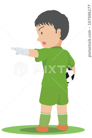 Goalkeeper giving instructions Soccer - Stock Illustration [107886277 ...