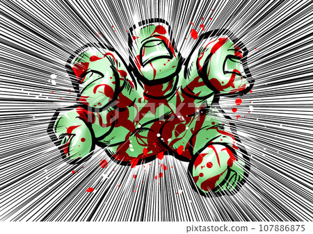 A graphic manga-style illustration of a... - Stock Illustration ...