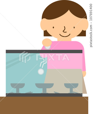 Children playing coin drop game in aquarium - Stock Illustration ...