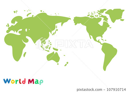 Rough hand drawn world map - Stock Illustration [107910714] - PIXTA