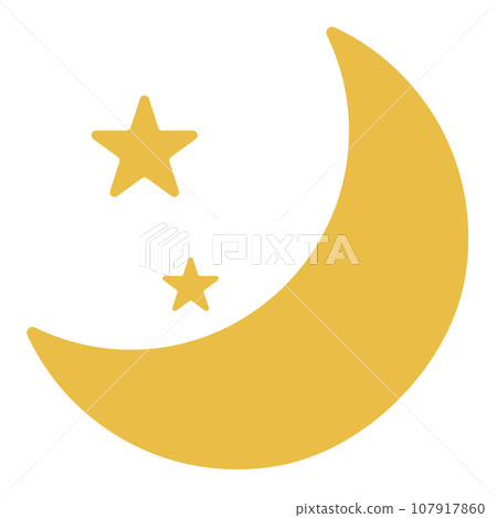 Crescent moon icon - Stock Illustration [107917860] - PIXTA