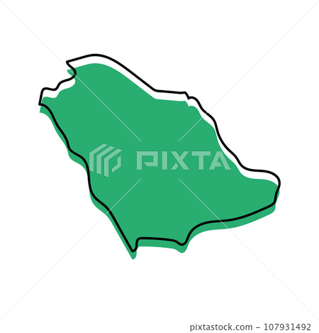Modern Saudi Arabia map icon. vector. - Stock Illustration [107931492 ...