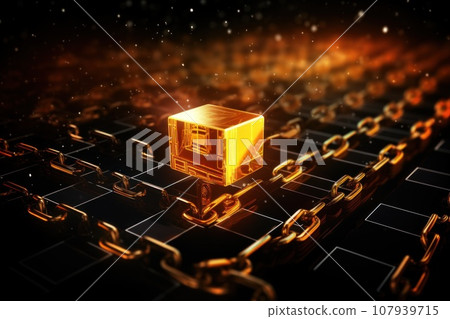 blockchain abstract with smart contract network... - Stock Illustration ...