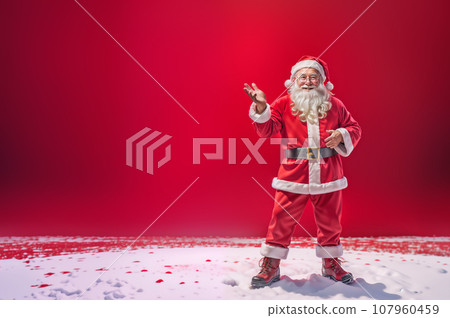 Full body image of Santa Claus facing the front... - Stock Illustration ...